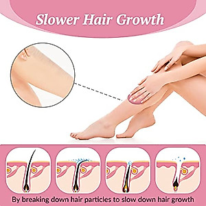 Crystal Hair Eraser,Reusable Crystal Hair Remover Magic Painless Exfoliation Hair Removal Tool, Magic Hair Eraser for Back Arms Legs Fast & Easy Crystal Hair Eraser for Women and Men (Pink)
