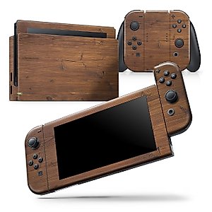 Design Skinz - Compatible with Nintendo Switch Console Bundle - Skin Decal Protective Scratch-Resistant Removable Vinyl Wrap Cover - Rough-Cut Wood Plank