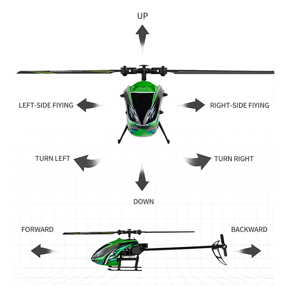 RiToEasysports RC Helicopter,2.4GHz 4CH 6‑Aixs RC Helicopters with Gyro Flybarless One Key Take Off Height Hold Helicopter for Adult Kid Beginner