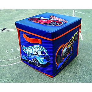Hot Wheels Tara Toy Storage Box - Multicolor Cardboard Cube Holds Up To 300 Hot Wheels Cars, Storage And Play For Kids Age 3+