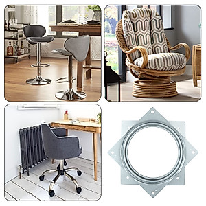 8Pack Lazy Susan Turntable Bearings, 6”Square Rotating Plate, 500lbs Capacity 5/16”Thick Swivel Plate for DIY Lazy Susan Project Storage Organizer Rack Cake Decorating Sculpture Displays