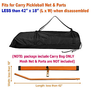 Cosmos Pickleball Net Storage Bag Pickle Ball Equipment Carry Bag Badminton Net Case Boundary Line Carrying Bag for Game Equipment Accessories Storage in Driveway Backyard (Mesh Net NOT Included)