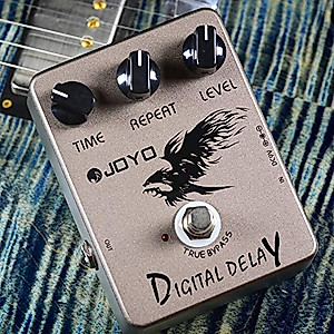JOYO Digital Delay Effect Pedal for Electric Guitar & Bass Delay Time Range 25ms-600ms Sounds "Analog" Delay - True Bypass (JF-08)