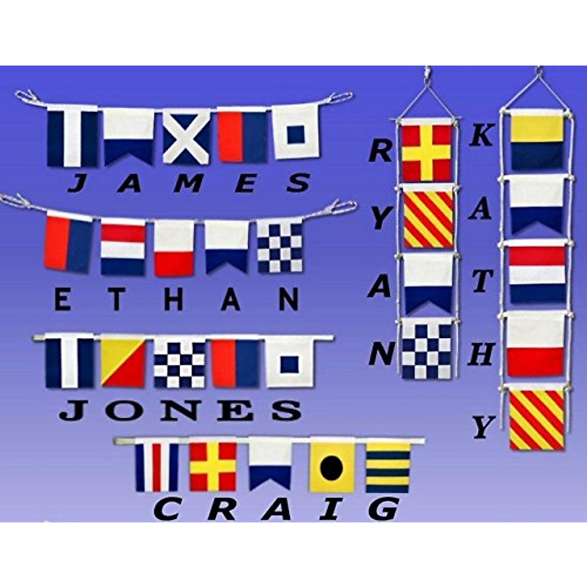 Hampton Nautical Letter F Nautical Cloth Alphabet Flag, Letter C
