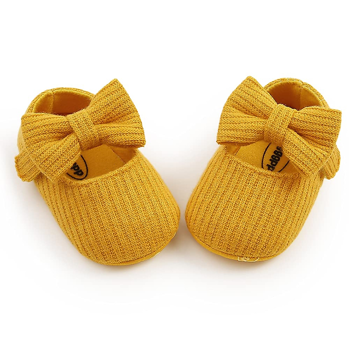 QWZban Baby Girls Mary Jane Flats with Bowknot Soft Newborn Infant Crib Shoes Wedding Party Dress Shoes First Walkers