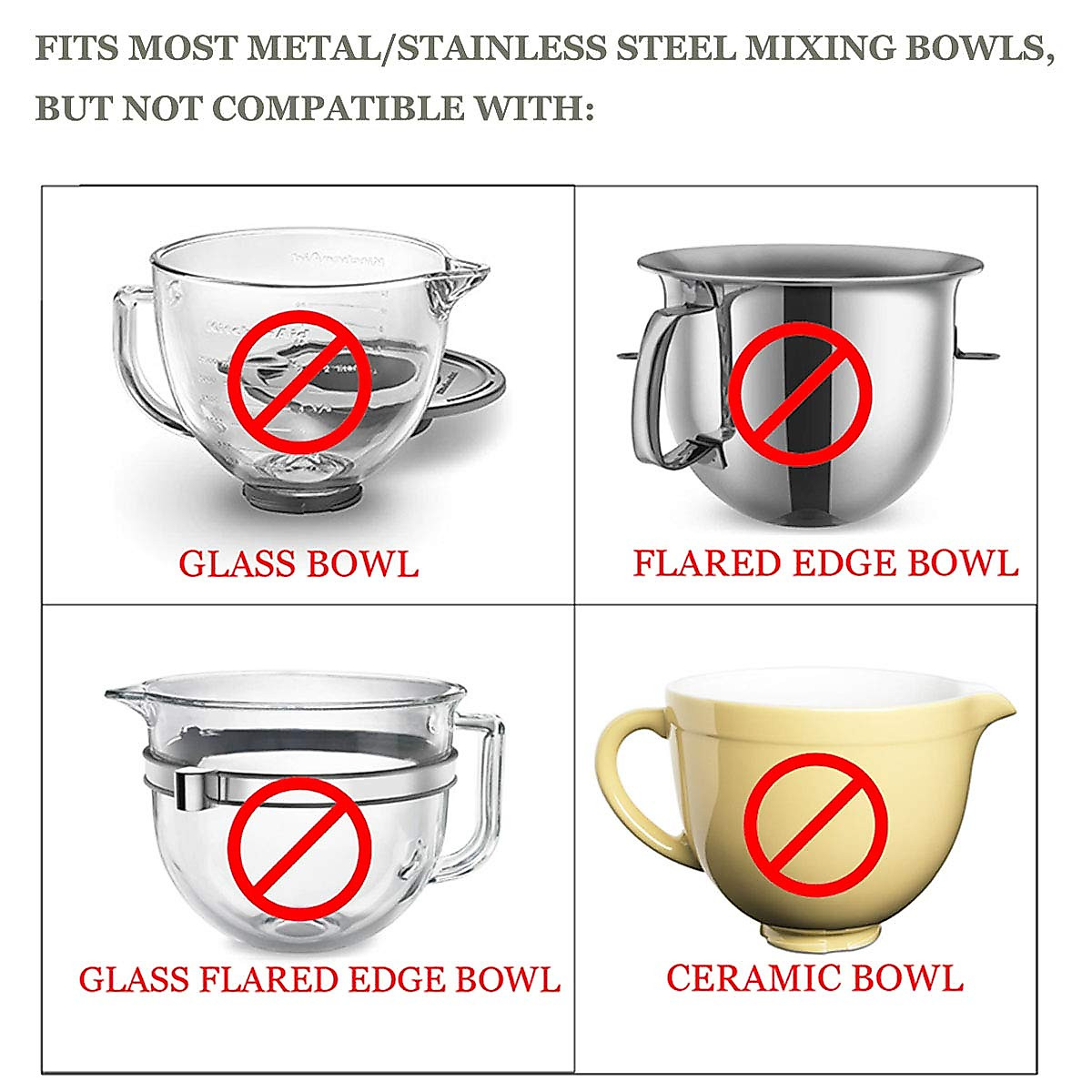 Pouring Shield, GUCHO Universal Pouring Chute for KitchenAid Bowl-Lift Stand Mixer Attachment/Accessories (pouringA)