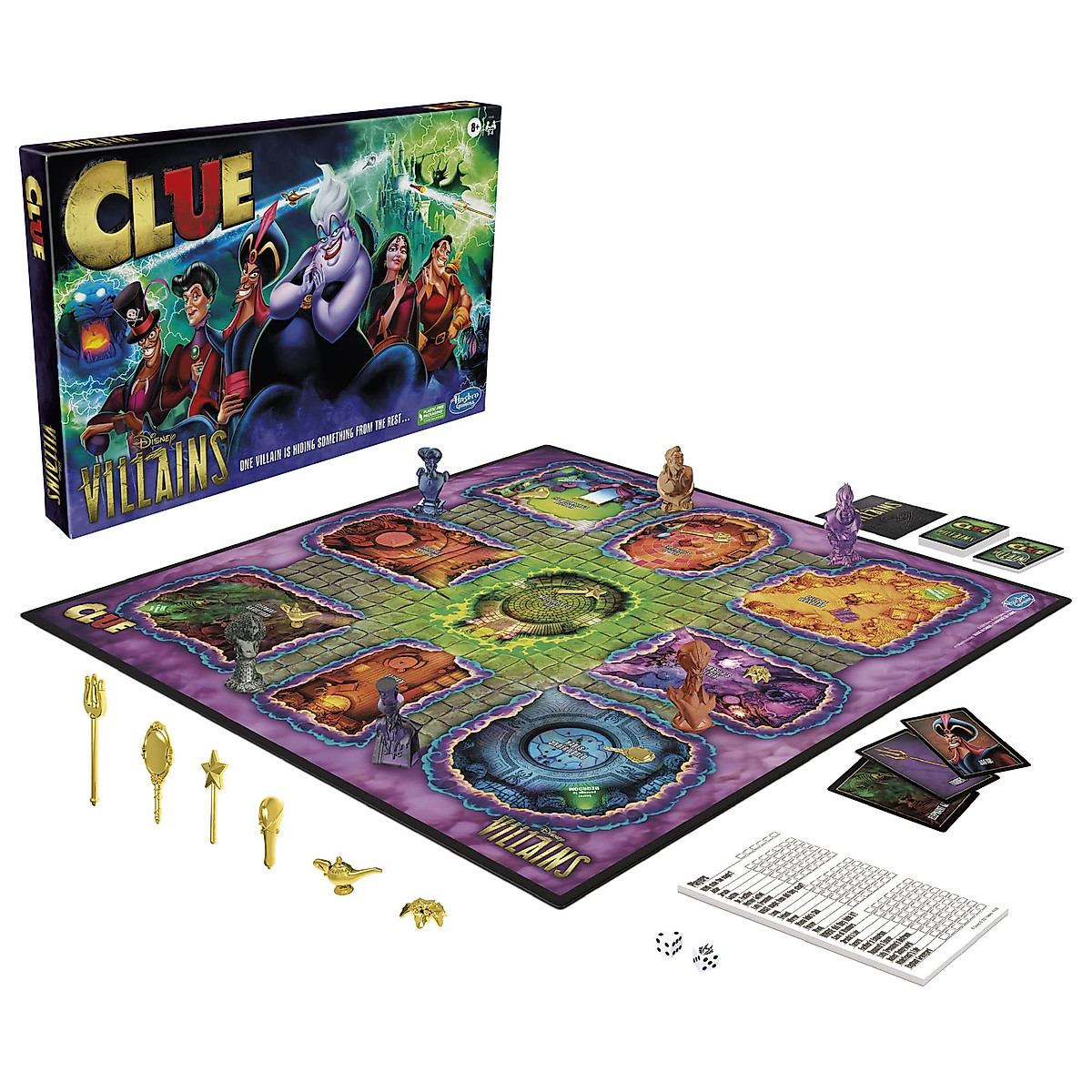 Hasbro Gaming Clue: Disney Villains Edition Board Game for Kids Ages 8+, 2-6 Players (Amazon Exclusive)