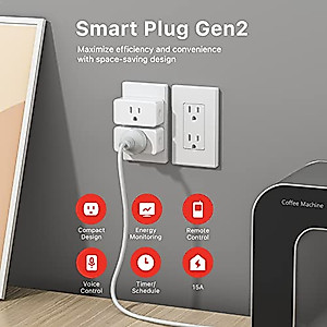 THIRDREALITY ZigBee Smart Plug 4 Pack with Real-time Energy Monitoring,15A Outlet, Zigbee Repeater,ETL Certified,ZigBee Hub Required,Work with Home Assistant,Compatible Echo Devices and SmartThings