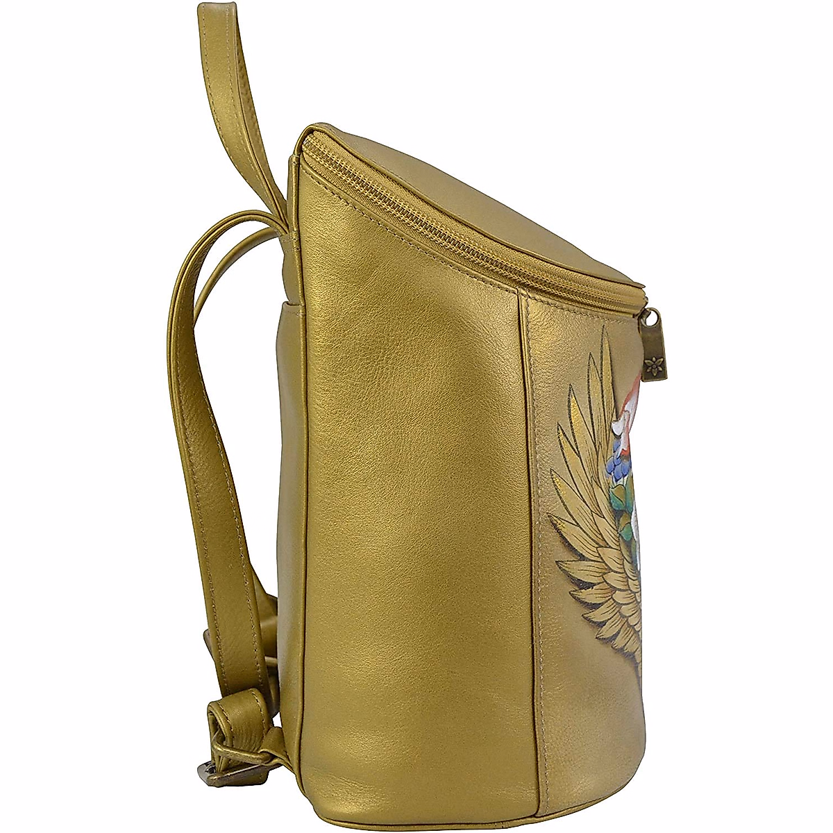 Anuschka Women’s Genuine Leather Backpack - Hand Painted Exterior - Angel Wings