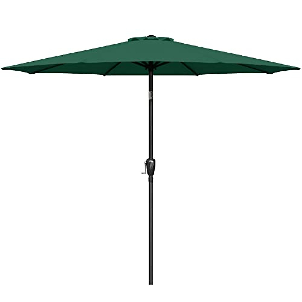 Simple Deluxe Patio Umbrella Outdoor, UV Protection Sunshade with Push Button Tilt/Crank and 8 Sturdy Ribs, for Table Garden Lawn Beach Pool, 9 FT, Green 1-pack-NEW