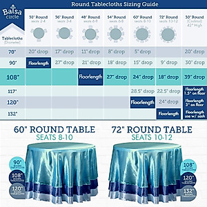 Beige 108" Satin Round Tablecloth