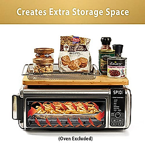 Cutting board Compatible with Ninja Foodi SP101 SP201 SP301 Digital Dual Heat Air Fryer, for Countertop Convection Toaster Oven, Heat Resistant Silicone Feet, Creates Storage Space, Protects Cabinets