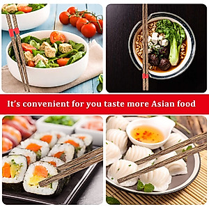 10 Pairs Reusable Chopstick Helpers Chopsticks Hinges Connector Practice Chinese Chop Stick Training Chopsticks for Adults, Beginner, Trainers or Learner (Chopsticks Included)