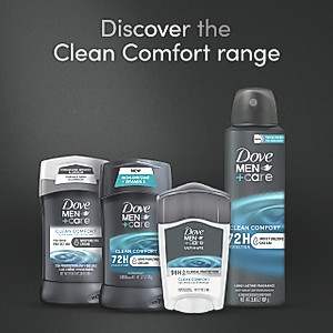 Dove Men+Care Clinical Protection Antiperspirant Clean Comfort Stick for Men 96-Hour Sweat and Odor Protection Clinical Strength Antiperspirant with 1/4 Moisturizing Cream 1.7 oz