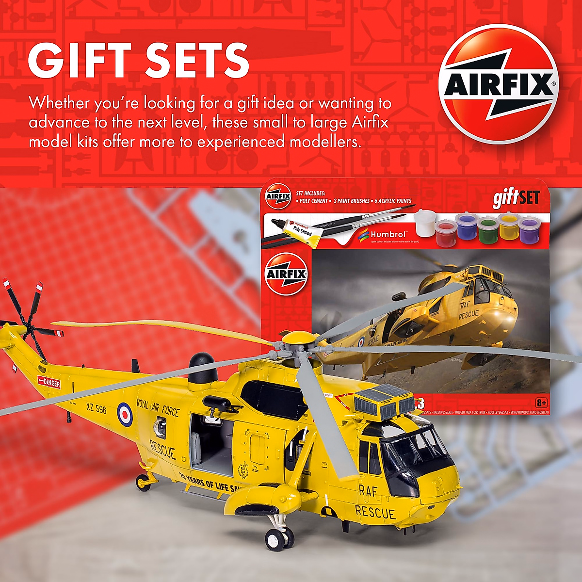 Airfix Starter Gift Set North American Mustang IV 1:72 Military Aviation Plastic Model Kit A55107A
