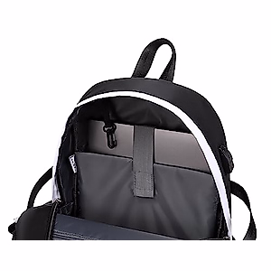 Teecho Girl Backpack for School Cute Backpack for Women College Bookbag Fit for 15.6 Inches Laptop Black