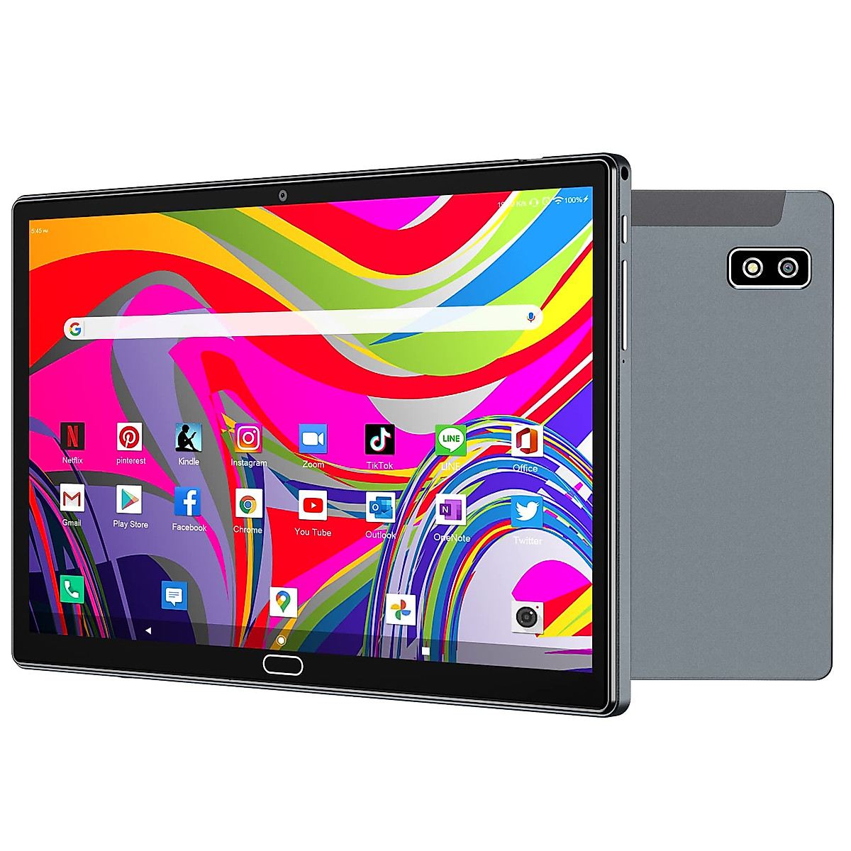 Android Tablet 10.1 Inch 64GB Storage 4GB Ram, 2024 Latest Tablet with Octa-Core Chip, 512GB Expandable 13MP Camera, 6000mAh Battery, GPS, Bluetooth, WiFi, USB-C, HD Touchscreen Tablets(Gray)