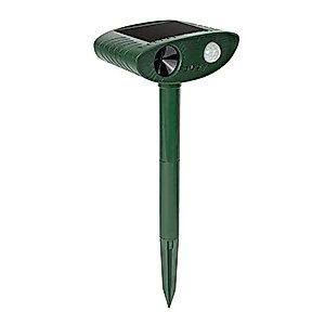 Redeo Solar Outdoor Cat Repellent Ultrasonic Animal Repeller Deer Deterrent Dog Repellent for Lawn&Garden Yard with Motion Sensor - Scare Birds Away (Green)