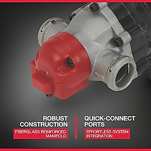 NorthStar NSQ Series 12V On-Demand High Pressure Sprayer Diaphragm Pump with Quick-Connect Ports - 1.1 GPM, 100 PSI