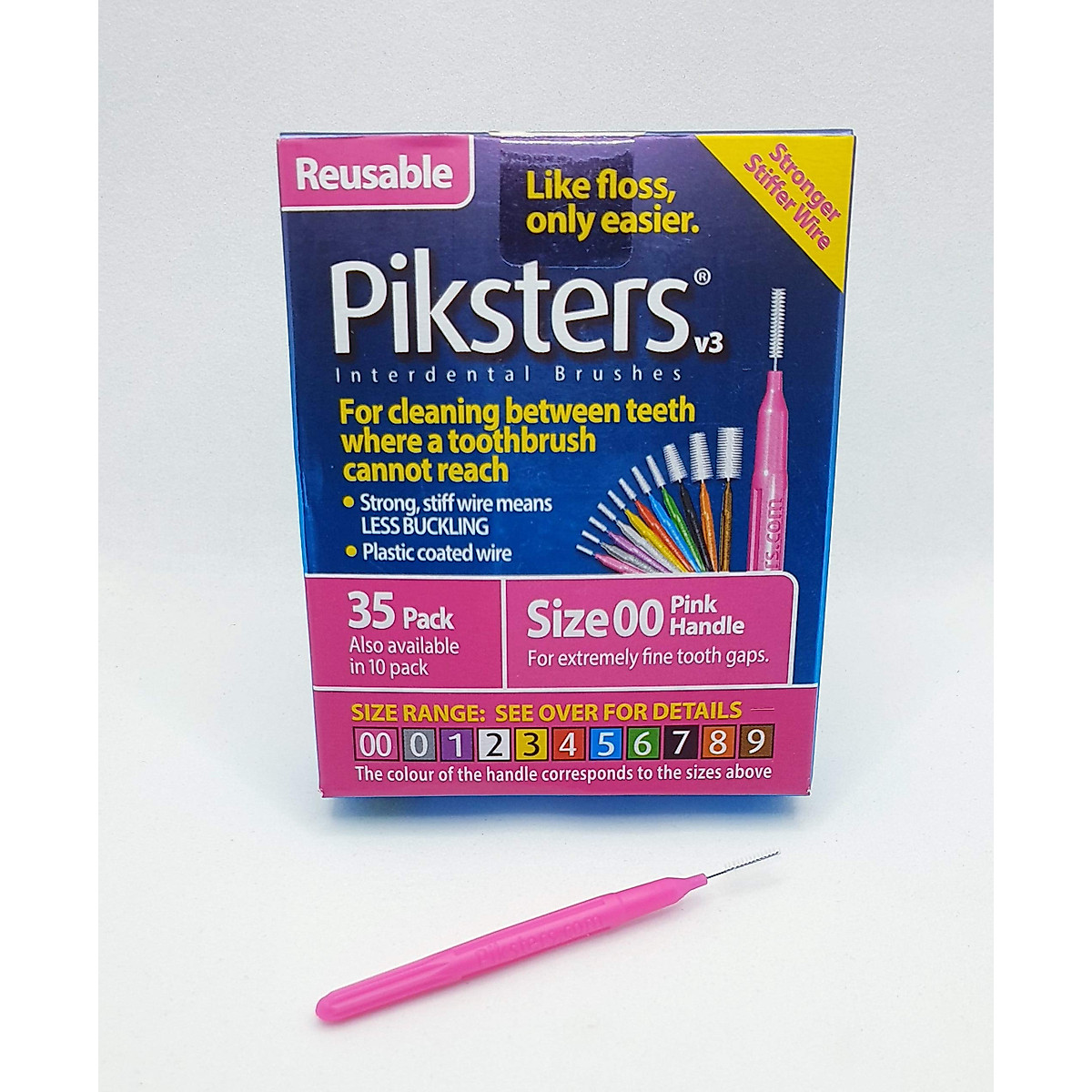 Piksters Interdental Brushes (35 Pack, Size 00 (Pink))
