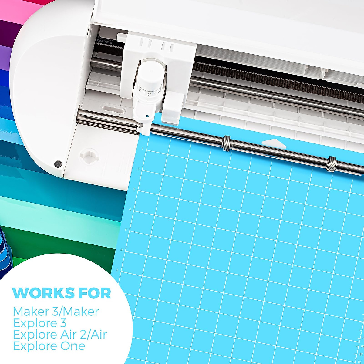 LOYIM 6 Pack Cutting Mat 12 x 24 Inch, Cutting Mats for Craft, Standard, Strong, Adhesive Cut Mat Replacement Variety Adhesive Sticky Cutting Mat Accessories for Craft Sewing Art, 4 Colors