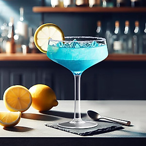 Amazing Abby - Courtney - 12-Ounce Plastic Coupe Glasses (Set of 6), Martini Glasses, Champagne Saucers, Reusable, BPA-Free, Shatter-Proof, Dishwasher-Safe, Perfect for Poolside, Outdoors, and More