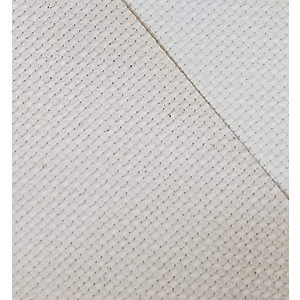 19" x 28" 14CT Counted Cotton Aida Cloth Cross Stitch Fabric (Natural-Ecru)