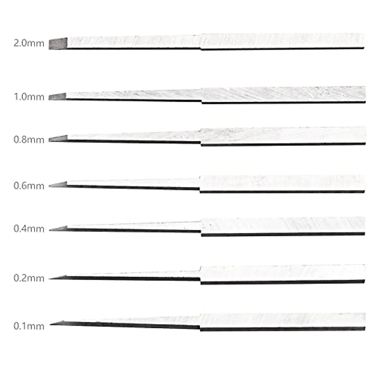 AllinRC Hobby Knife Blades Set 0.1mm 0.2mm 0.4mm 0.6mm 0.8mm 1.0mm 2.0mm with Handle Hobby Building Tools Craft Set for Basic Model Building, Cutting, Repairing and Fixing