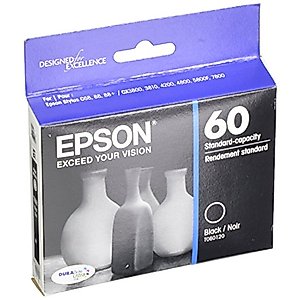 EPSON T060 DURABrite Ultra -Ink Standard Capacity Black -Cartridge (T060120-S) for select Epson Stylus Printers