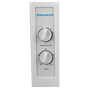 Emerson Quiet Kool 5,000 BTU 115V Window Air Conditioner & Dehumidifier with Mechanical Rotary Controls, AC Unit for Apartment, Dorm Room, Bathroom Small Rooms up to 150 Sq. Ft. in White