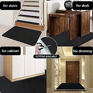 Jakarl Office Rolling Chair Mat for Hardwood Tile Floor, Computer Gaming Under Desk Low-Pile Rug, Large Anti-Slip Floor Protector Mat for Home Work (Black, 36" X 55")