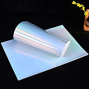 Printable Holographic Sticker Paper for Laser Ink Printing 20 Sheets Printing Paper Stickers Self Adhesive A4 Quick Drying Scratch Resistant Inkjet Printer Paper