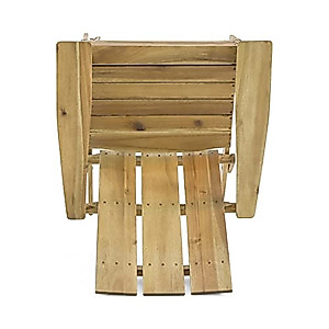 Christopher Knight Home Aberdeen Outdoor Contemporary Acacia Wood Foldable Adirondack Chair, natural stained