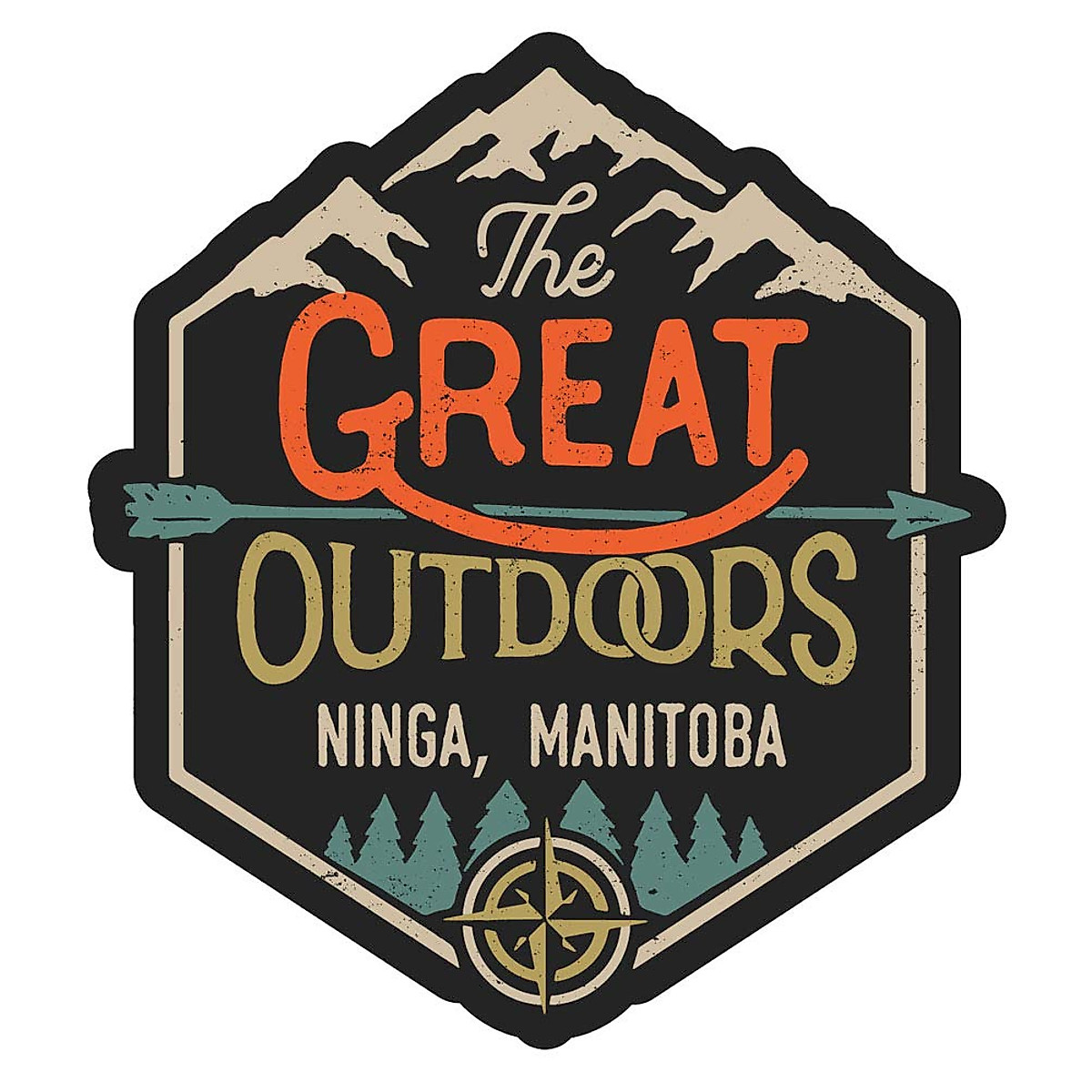 Ninga Manitoba The Great Outdoors Design 2-Inch Vinyl Decal Sticker