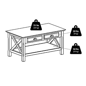 Winsome Xola 18 x 37 x 21-Inch Composite Wood Coffee Table, Cappuccino (40538)