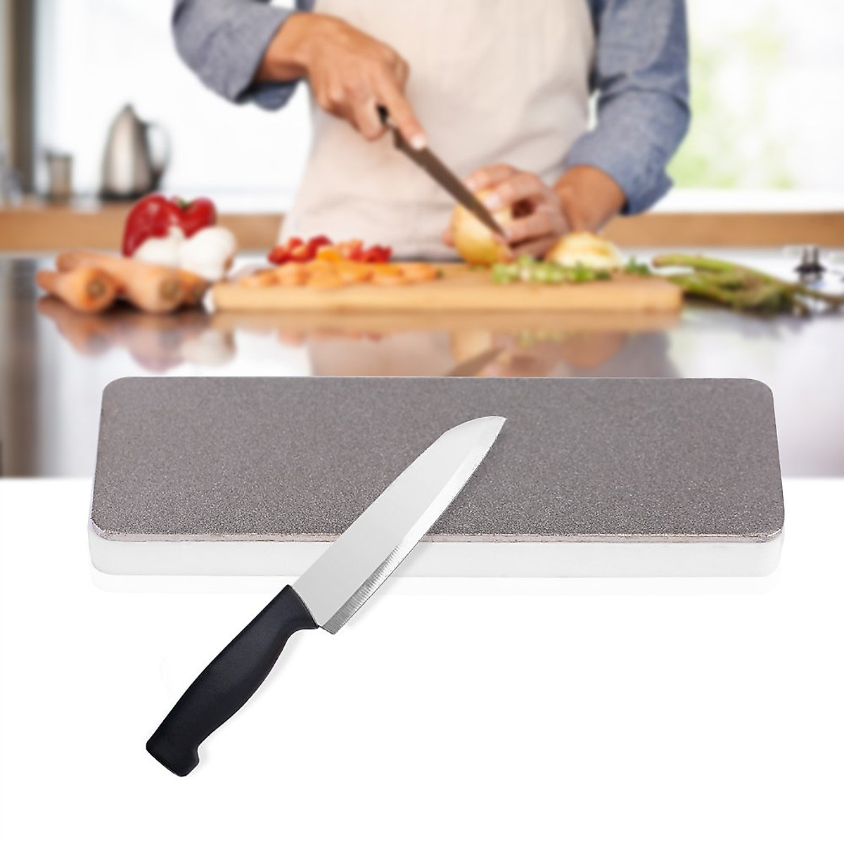 Mini Double Sided Sharpening Stone ArtificialCeramic Whetstone Knife Sharpener Tool for Home Kitchen