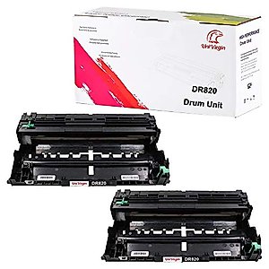 2 Pack Black Replacement for Brother DR820 DR-820 Drum Unit for use in Brother DCP-L5500DN DCP-L5600DN L5650DN, HL-L6200DW L6200DWT L5200DWT L5200DW L5100DN L5000D, MFC-L5850DW L5900DW by UniVirgin