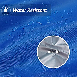 King Mattress Bag for Moving Storage Protector, Waterproof Reusable Mattress Cover with Heavy Duty 8 Handles Water Resistant Zipper Closure and 2 Adjustable Straps, Blue