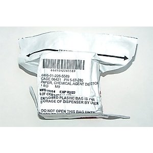 M9 Paper Chemical Agent Detector Paper