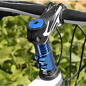Andux Bike Fork Stem Bicycle Handlebar Riser Adapter for Mountain Bike Road QXCB-02(Black)