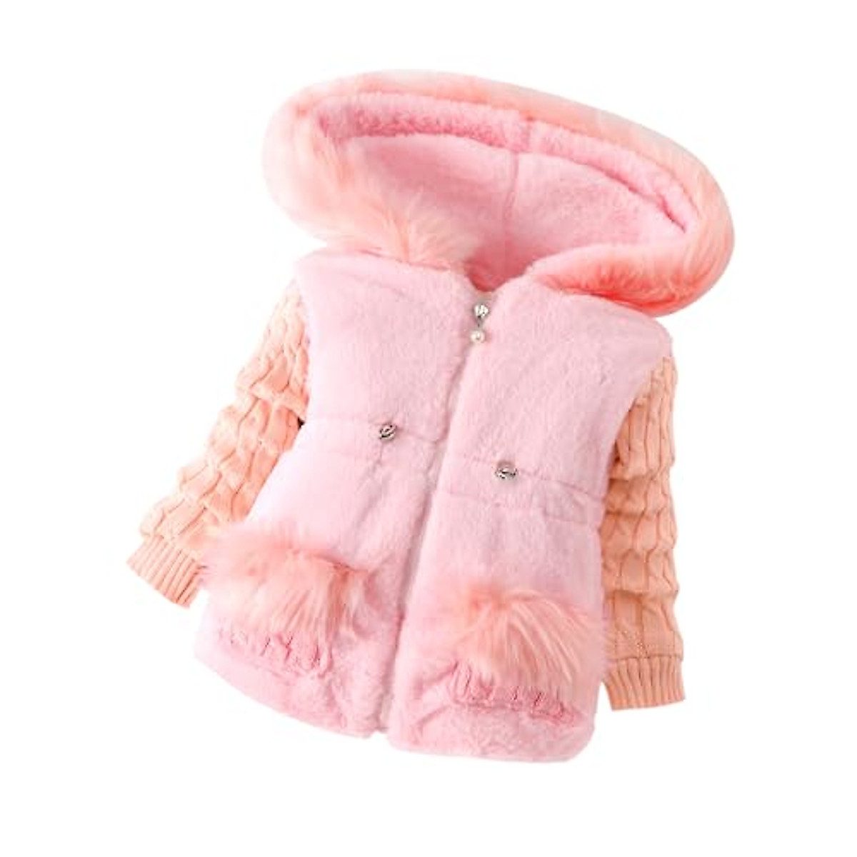 MINKIDFASHION Baby Girls Winter Autumn Warm Jacket Coat (5T, Pink)