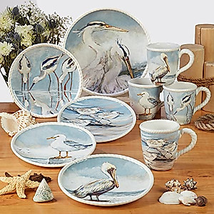 Certified International Shorebirds Chip & Dip, 13.5" Diam x 1.75"