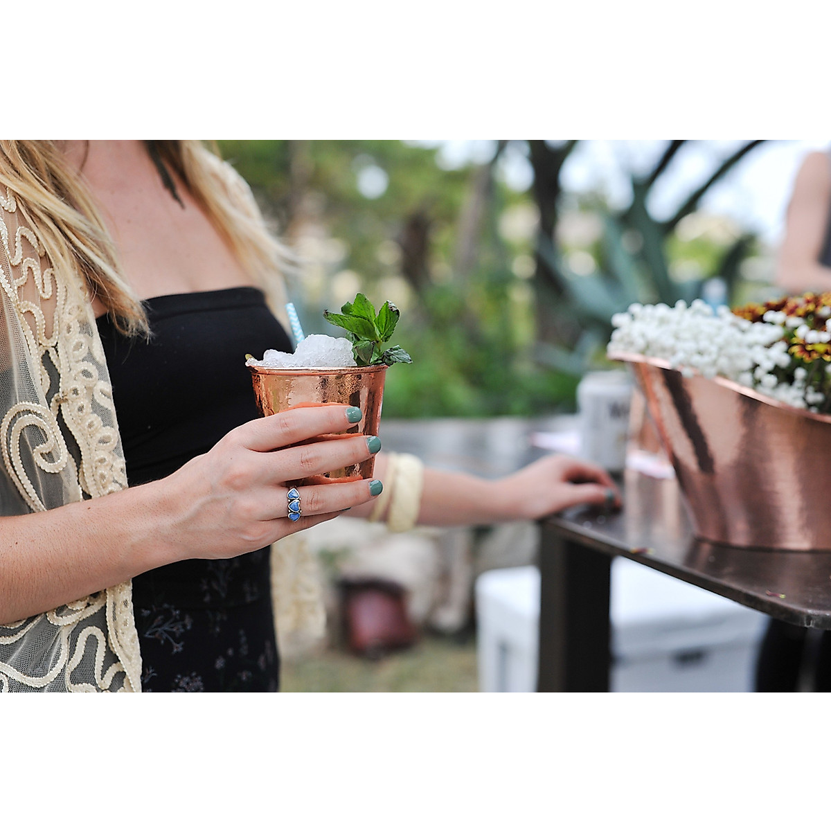 Sertodo Copper Apa Cup | Set of 4, 12 fl oz | Handcrafted, Durable, Artisan Quality Drinkware | Ayurvedic Beverage Serving | Elegant Kitchen & Barware