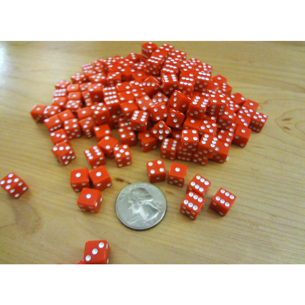 200 Red Dice Small Mini - 8MM
