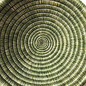 Small African Basket: Musebeya/Rwanda Basket/Woven Bowl/Sisal & Sweetgrass Basket/Green, Citron
