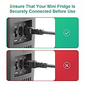 CROWNFUL Mini Fridge, 4 Liter/6 Can Portable Cooler and Warmer Personal Fridge for Skin Care, Cosmetics, Food,Great for Bedroom, Office, Car, Dorm, ETL Listed (Black)