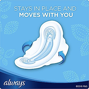 Always Regular Maxi Pads with Wings, Unscented