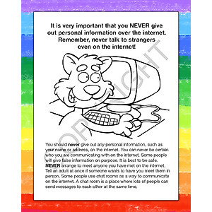 ZOCO - Internet and Web Safety - Kids Educational Coloring Books (25 Bulk Pack, Without Crayons) - Stay Safe Online - Games, Puzzles, Activities for Children
