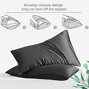 Linenwalas Tencel Lyocell Duvet Cover Set with Deep Pocket Fitted Sheet, Viscose Made from Eucalyptus Soft, Lightweight and Breathable Complete Bedding Set (Charcoal Grey, Full)