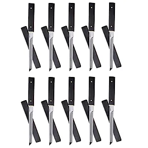 FEIZII 10PCS Paring Knife Set with Cover Superior Kitchen Knives for Cutting Fruit Knives with Straight Edge 5 Inch Blade, Stainless Steel Cooking Knives for Kitchen Accessories